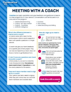 Student flyer for coaching - Technovation Girls